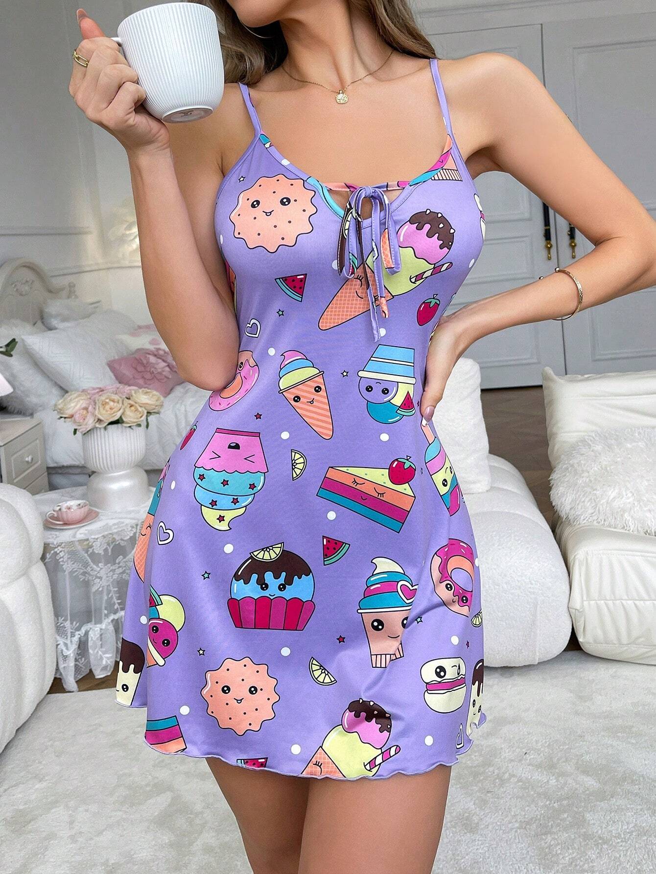 18609 1a-106 Camisón de pijama lazo frontal – sofve