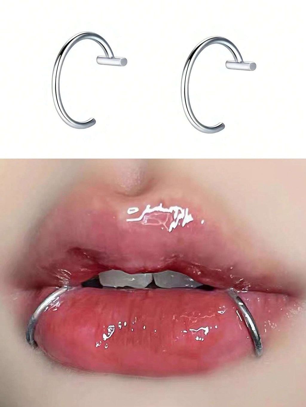 12016 1b-023 Piercing De Labio Sin Perforación 2 Pzas – sofve