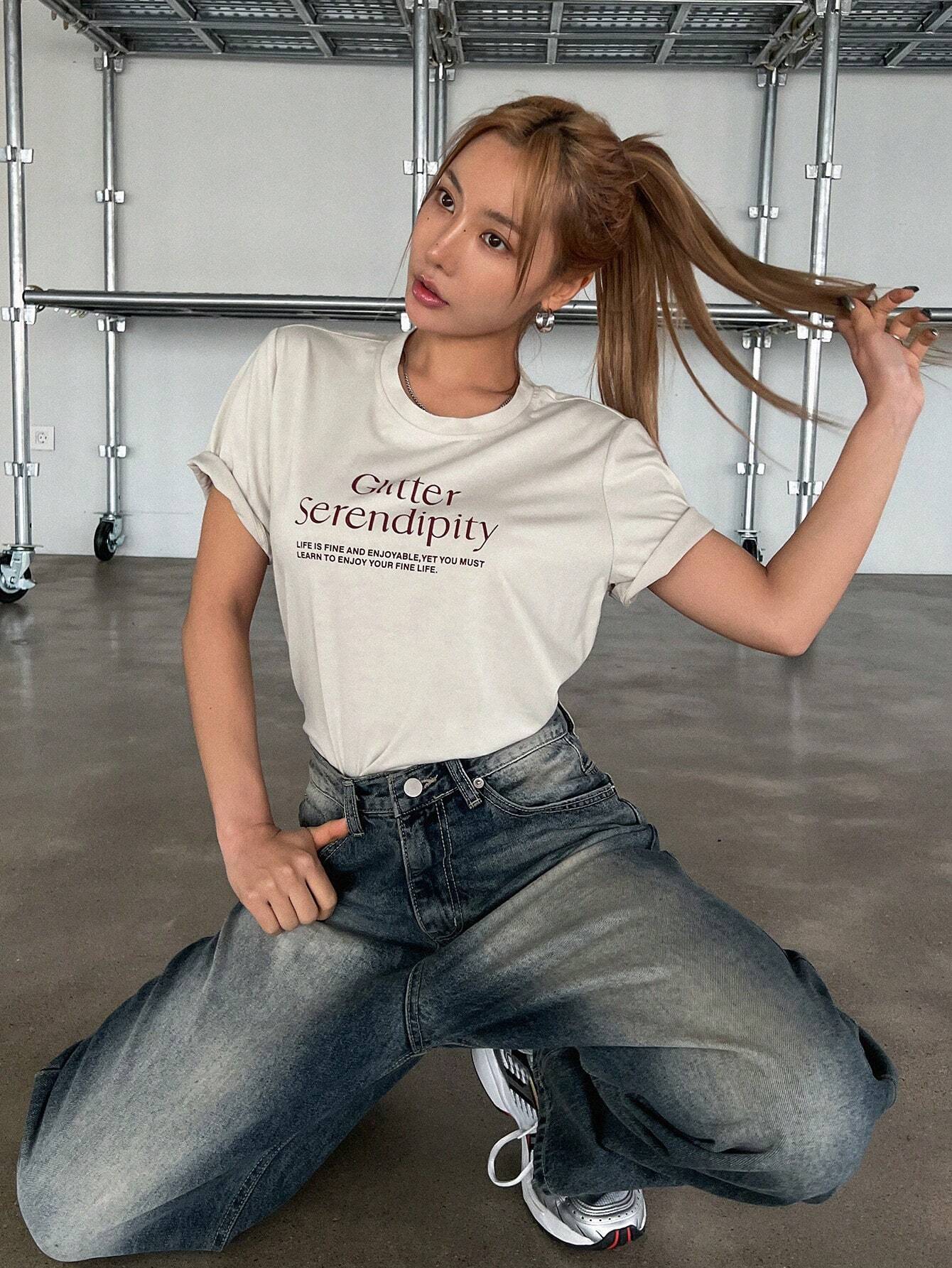 11199 1a-01-07 Camiseta De Manga Corta Con Cuello Redondo Para Mujer D ...