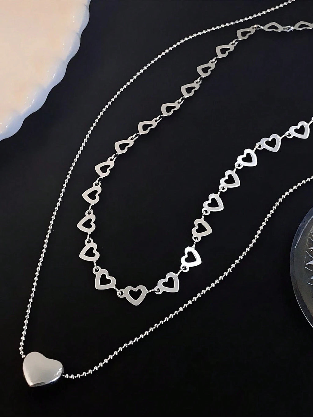 16414 1b-042 Collar en capas con corazón 1 Pza – sofve